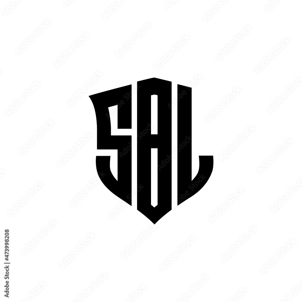 SBL letter logo design with white background in illustrator, vector ...