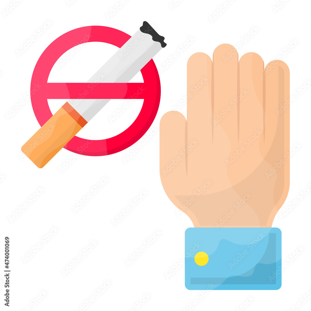 Smoking Treatment and Exercise Program Signage Concept, oath taking ...