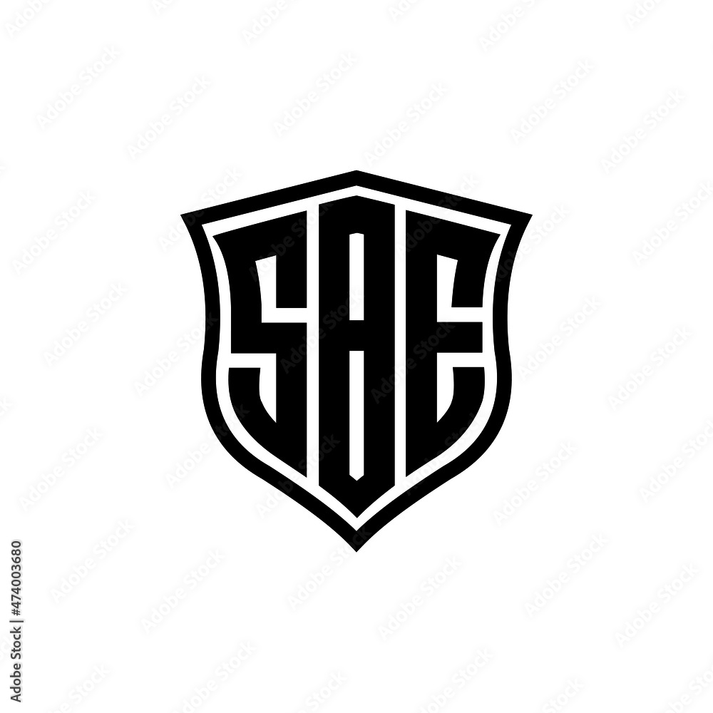 SBE letter logo design with white background in illustrator, vector ...