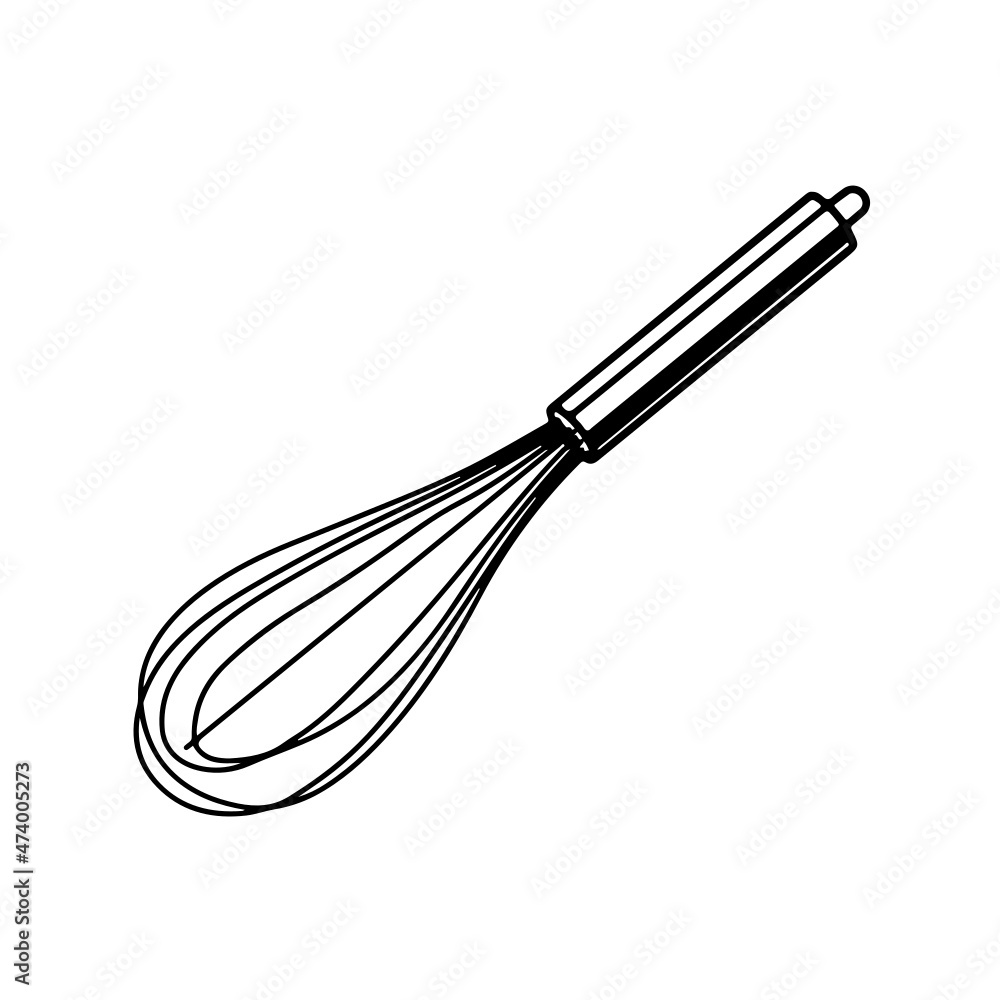 Whisk Line Art Silhouette Design Element Art SVG EPS Logo PNG Vector ...
