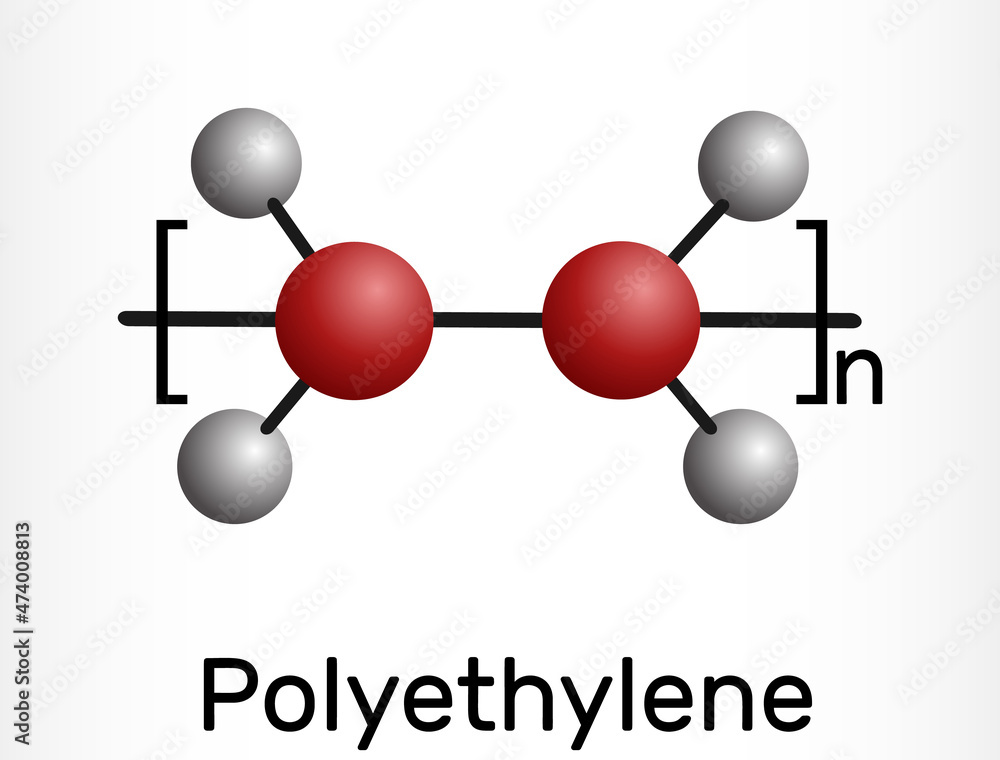 Polyethylene Polythene Pe Polyethene Polymethylene Molecule It Is Polymer Of Ethylene