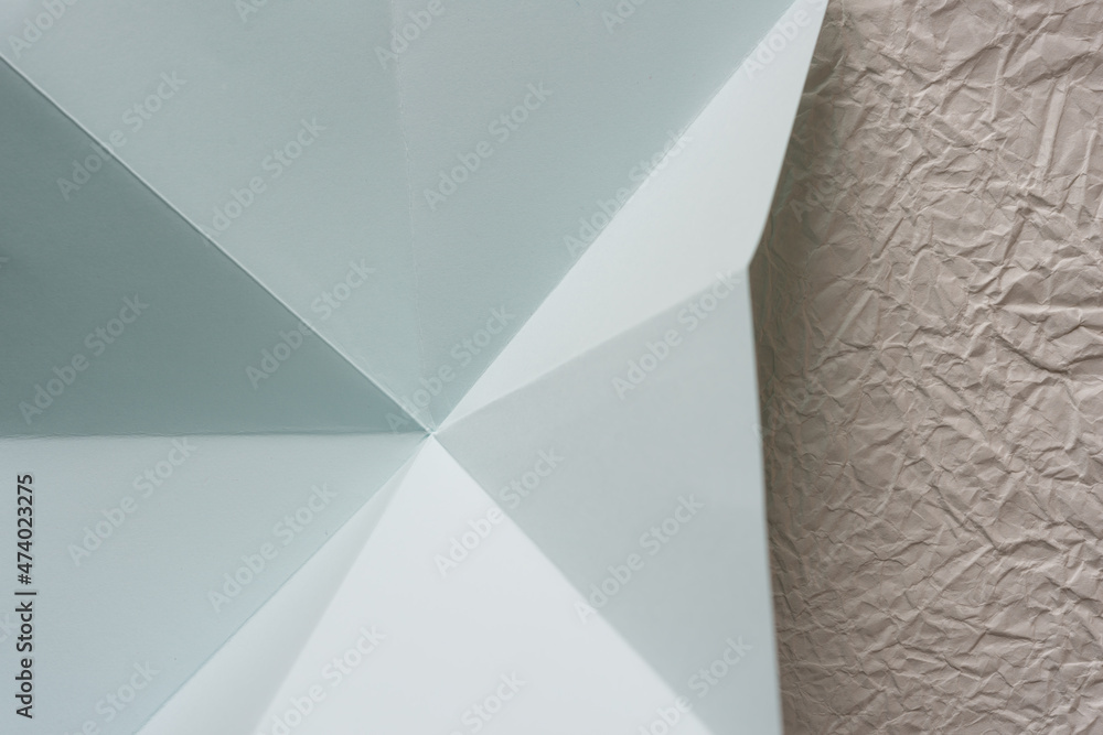 folded card stock object on crumpled paper Stock Photo | Adobe Stock