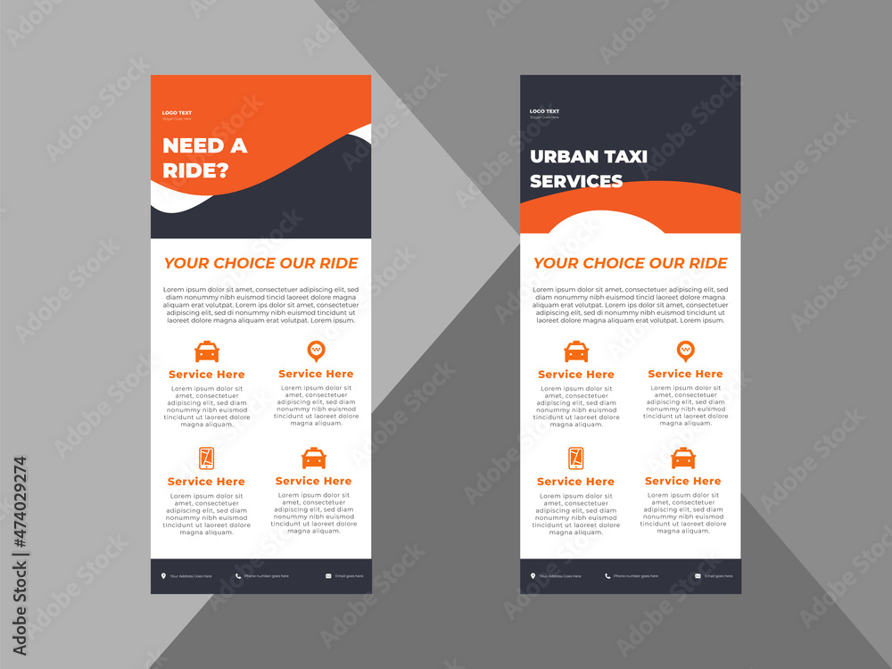taxi service roll up banner design template. taxi cab poster leaflet ...