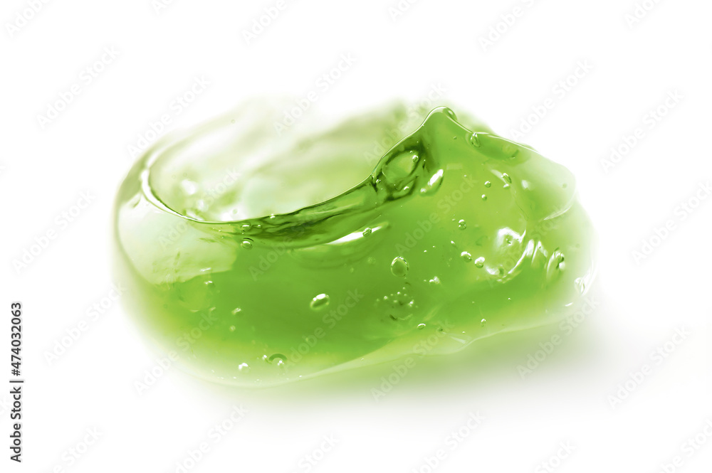 Aloe Vera gel on a white isolated background. Transparent cosmetic ...