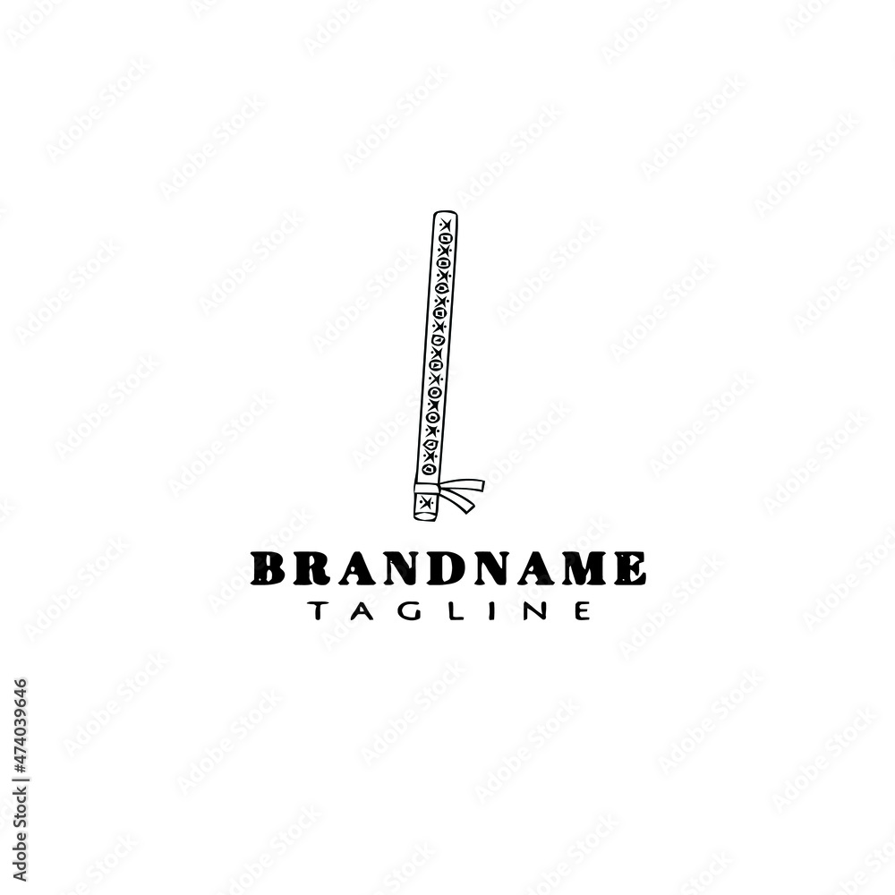 cute dandiya stick for indian holiday logo cartoon icon design template ...