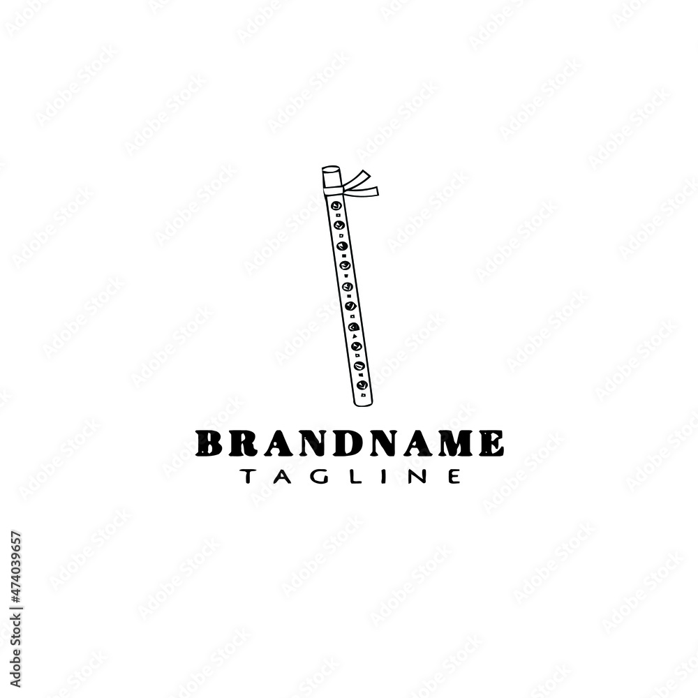 dandiya stick for indian holiday logo icon design template black ...