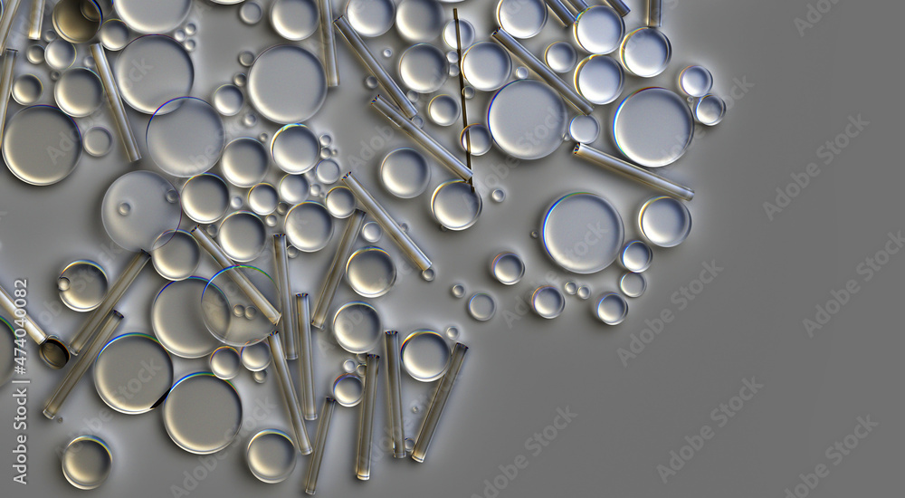 3d render of abstract art 3d background with surreal small and big ...