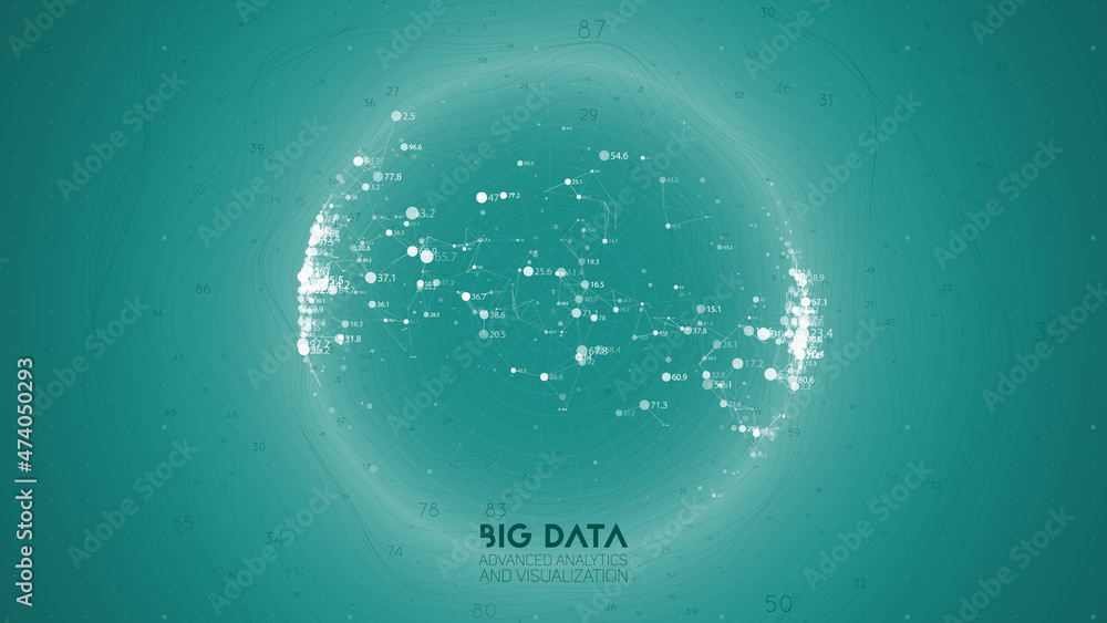 Big data visualization. Futuristic infographic. Information aesthetic ...