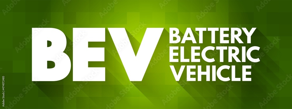 Vetor de BEV Battery Electric Vehicle - type of electric vehicle that ...