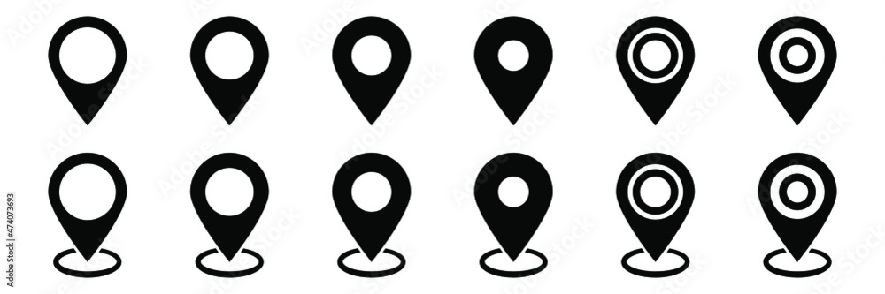 Maps pin. Location map icon. Modern map markers. location pin sign ...