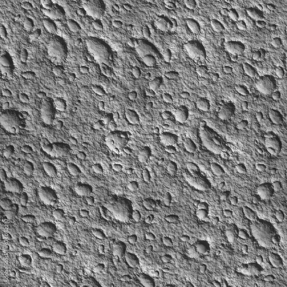 Ilustração do Stock: Seamless moon surface asteroid texture with ...