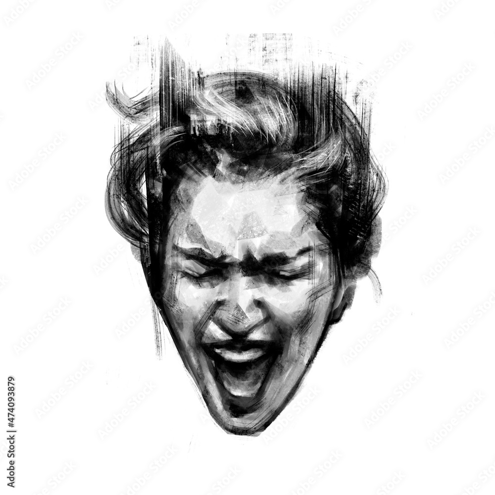 fear cry Stock Illustration | Adobe Stock