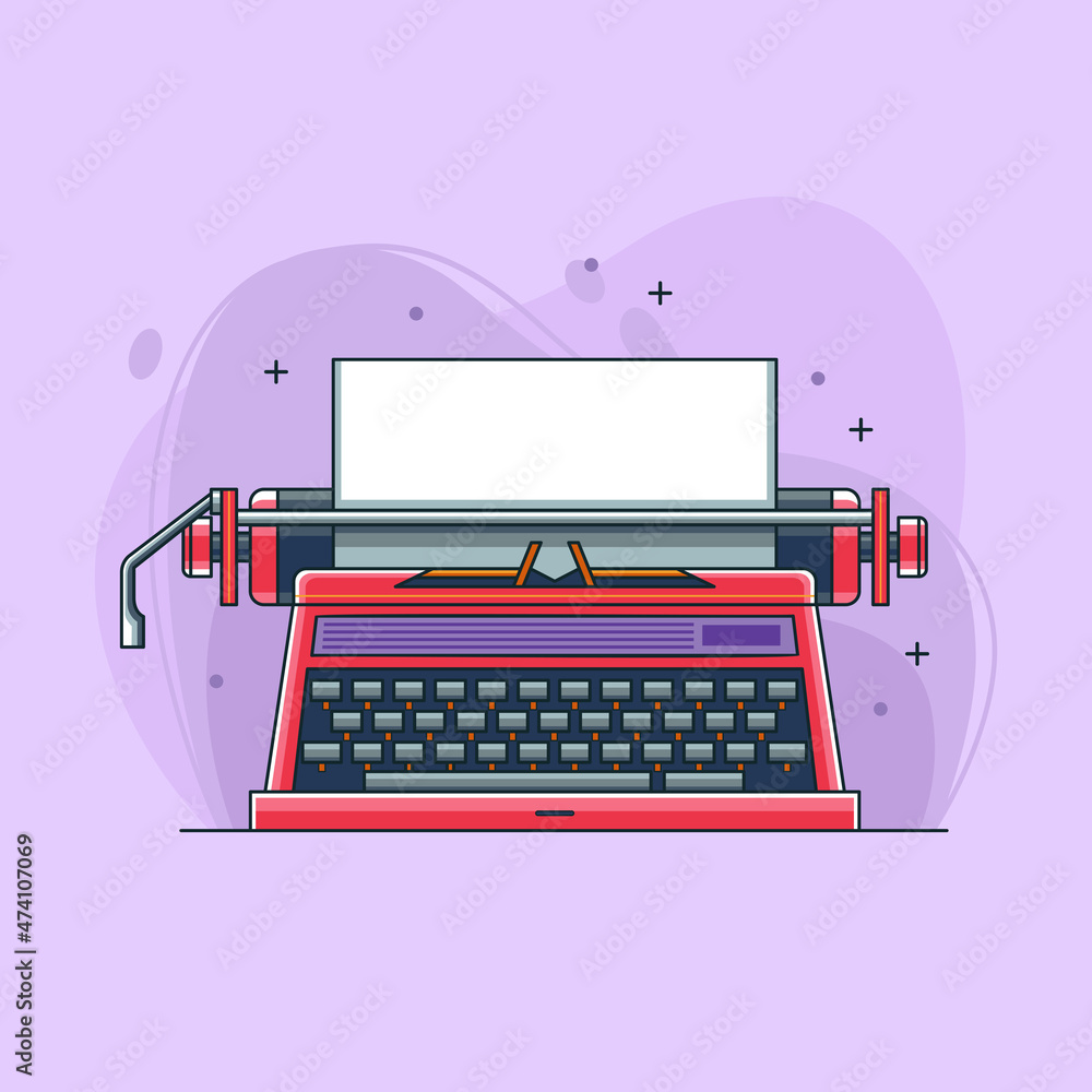 Typewriter illustration vector design Stock Vector | Adobe Stock
