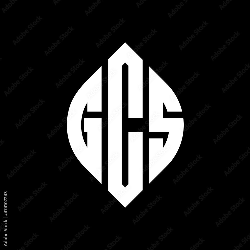 GCS circle letter logo design with circle and ellipse shape. GCS ...