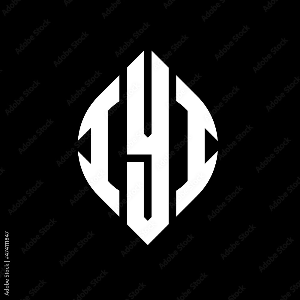 IYI circle letter logo design with circle and ellipse shape. IYI ...