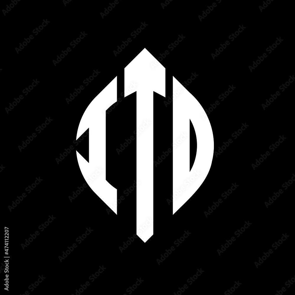 ITO circle letter logo design with circle and ellipse shape. ITO ...
