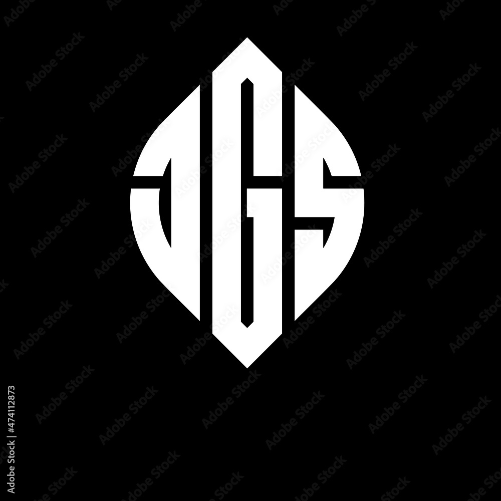 JGS circle letter logo design with circle and ellipse shape. JGS ...
