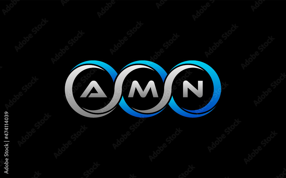 AMN Letter Initial Logo Design Template Vector Illustration Stock ...