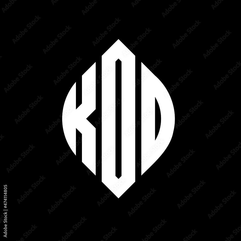 KOO circle letter logo design with circle and ellipse shape. KOO ...