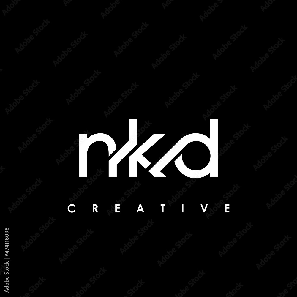 NKD Letter Initial Logo Design Template Vector Illustration Stock ...