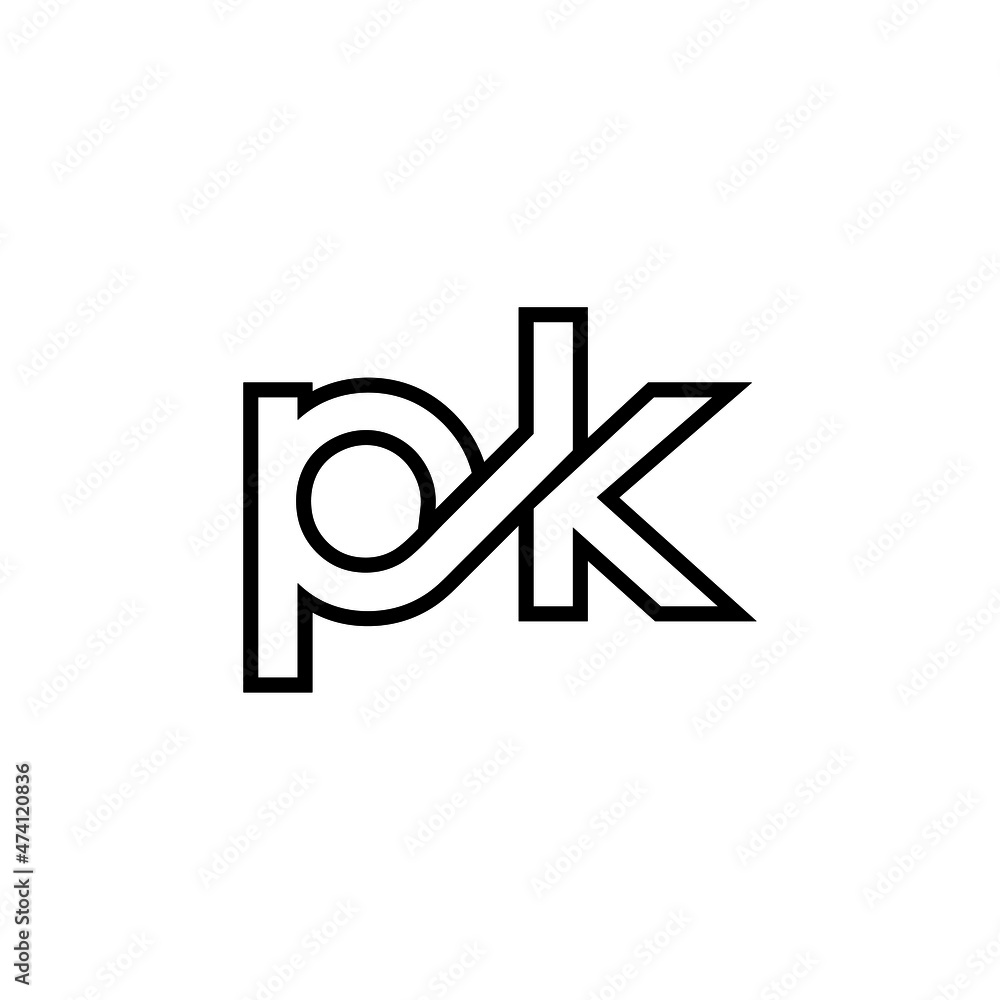 PK Letter Initial Logo Design Template Vector Illustration Stock Vector ...