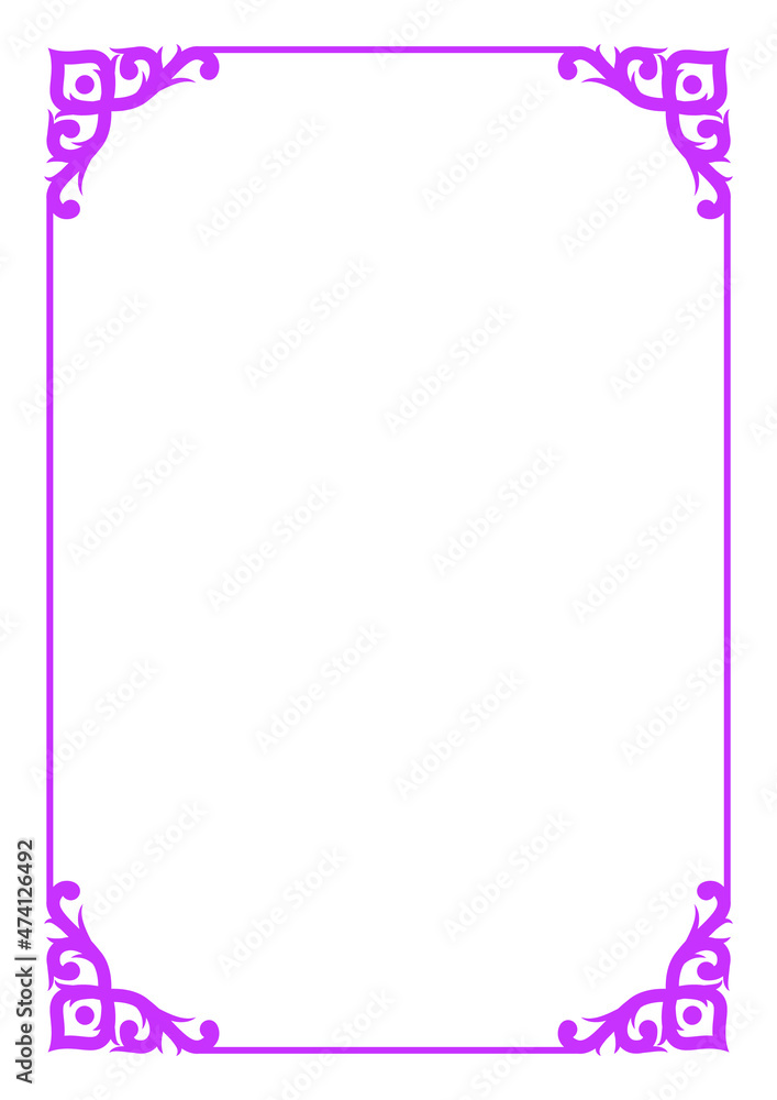 Simple design frame border with beautiful corner decoration Stock ...