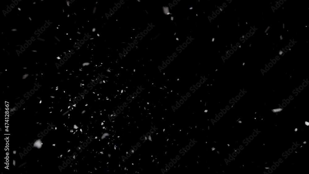 snowfall overlay, black background - winter, slowly falling snow effect ...