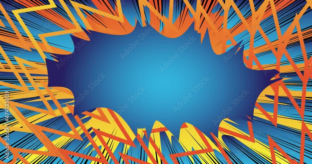 Abstract Comic Book Background. Motion poster. 4k animated Cartoon fast ...