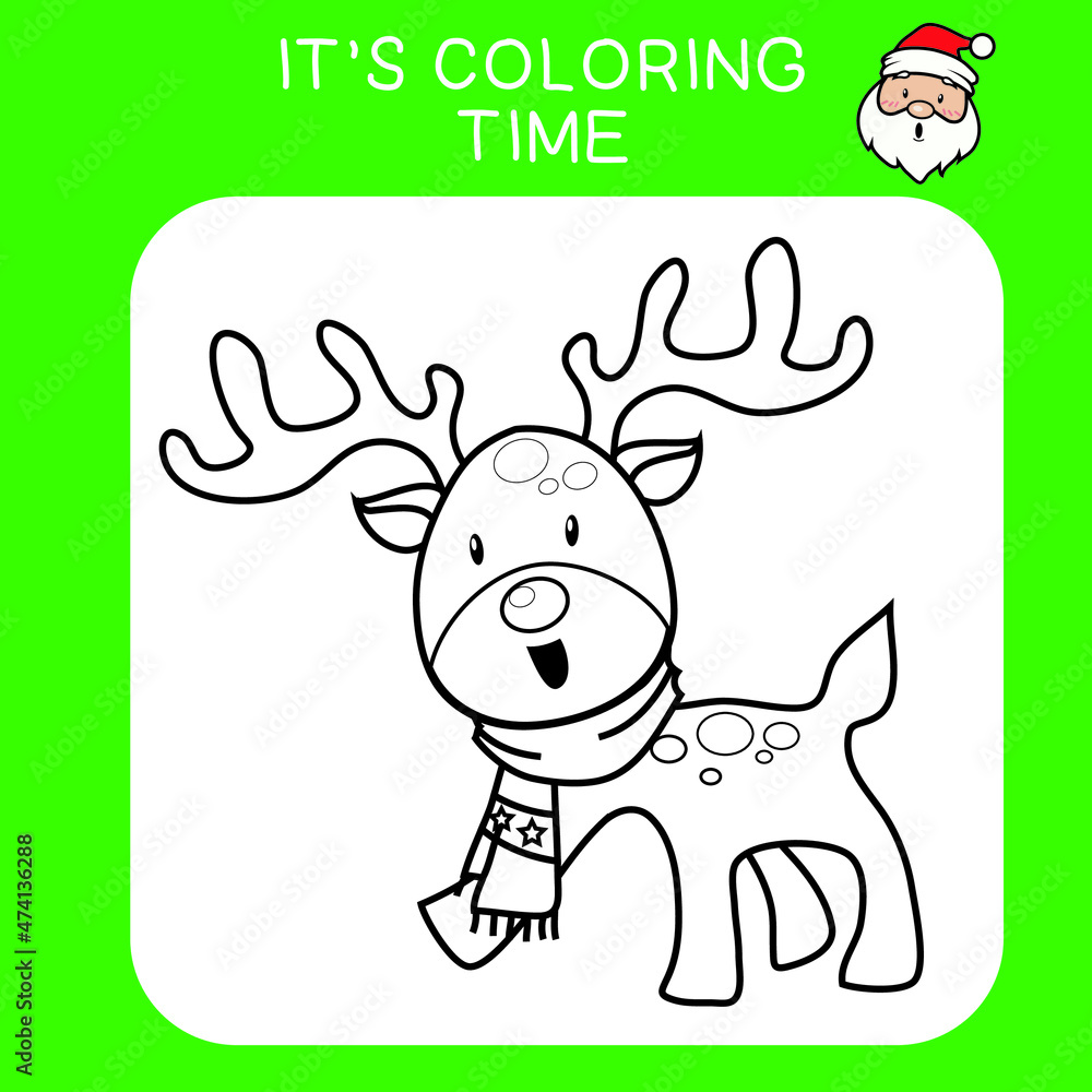 Christmas theme coloring worksheet page. Coloring worksheet for ...