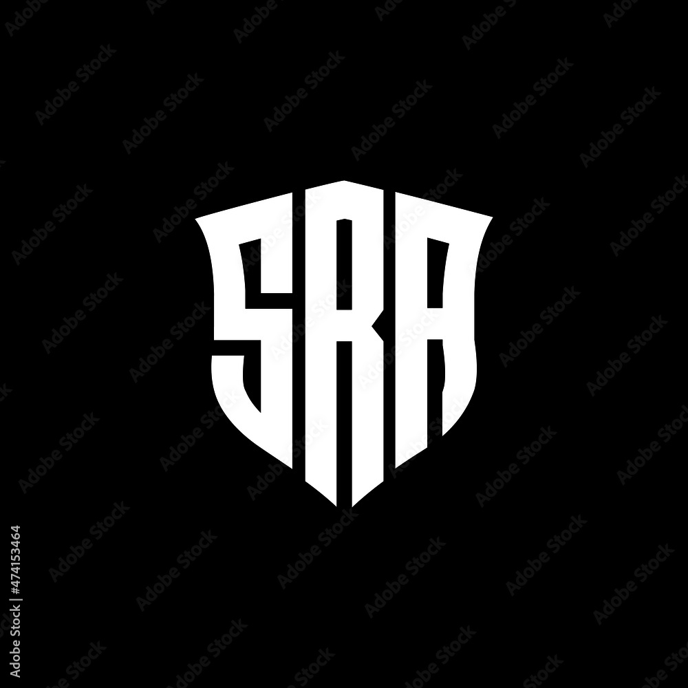 SRA letter logo design with black background in illustrator, vector ...