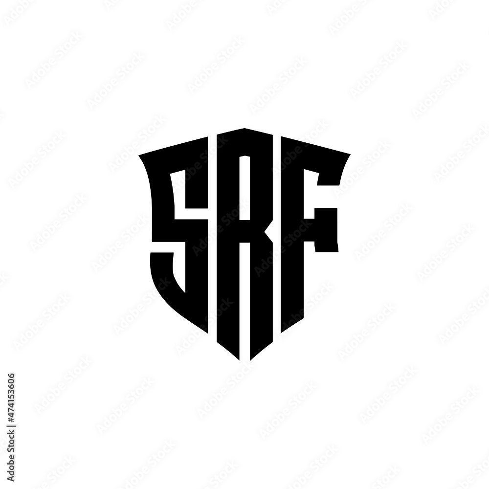 SRF letter logo design with white background in illustrator, vector ...