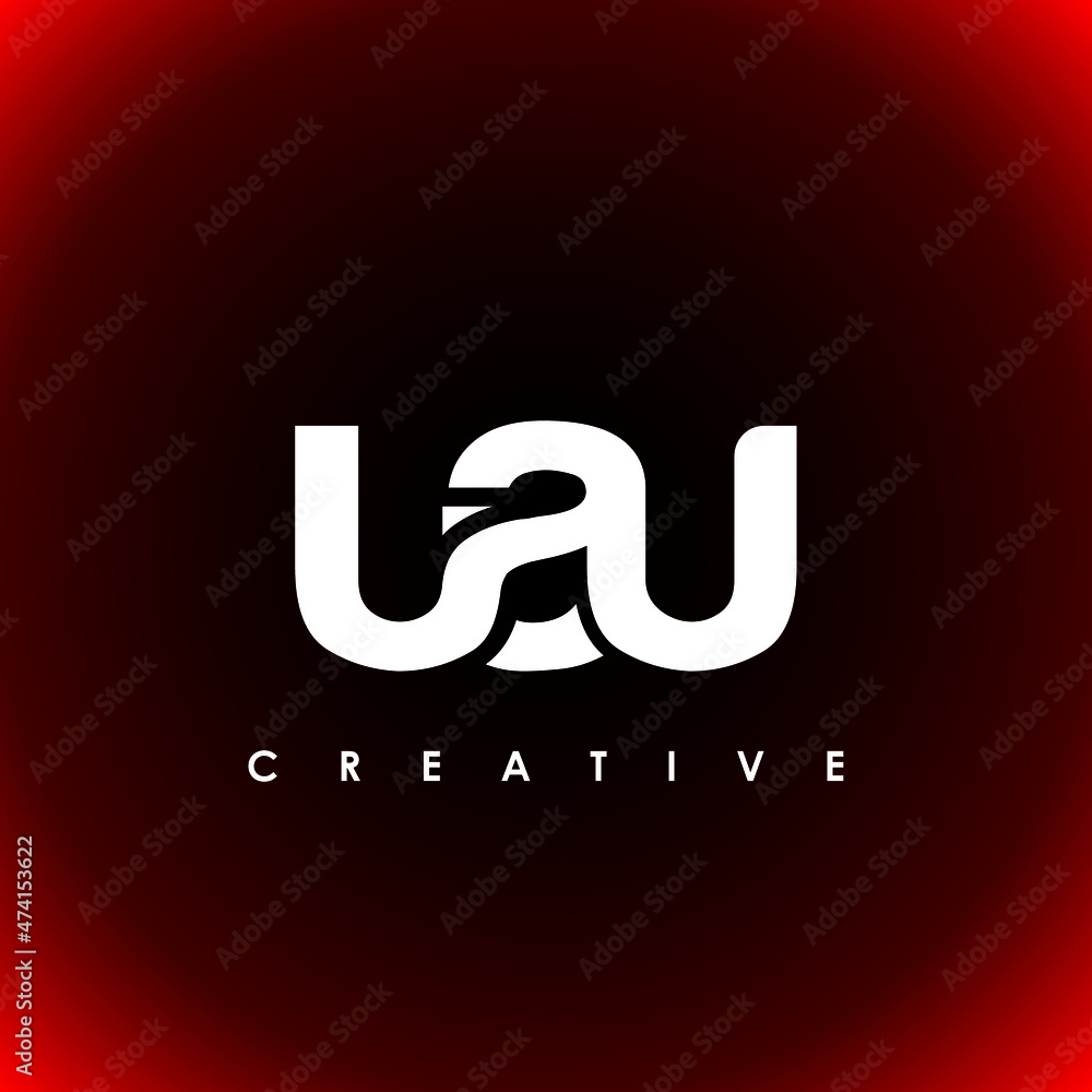 Vetor de UAU Letter Initial Logo Design Template Vector Illustration do ...