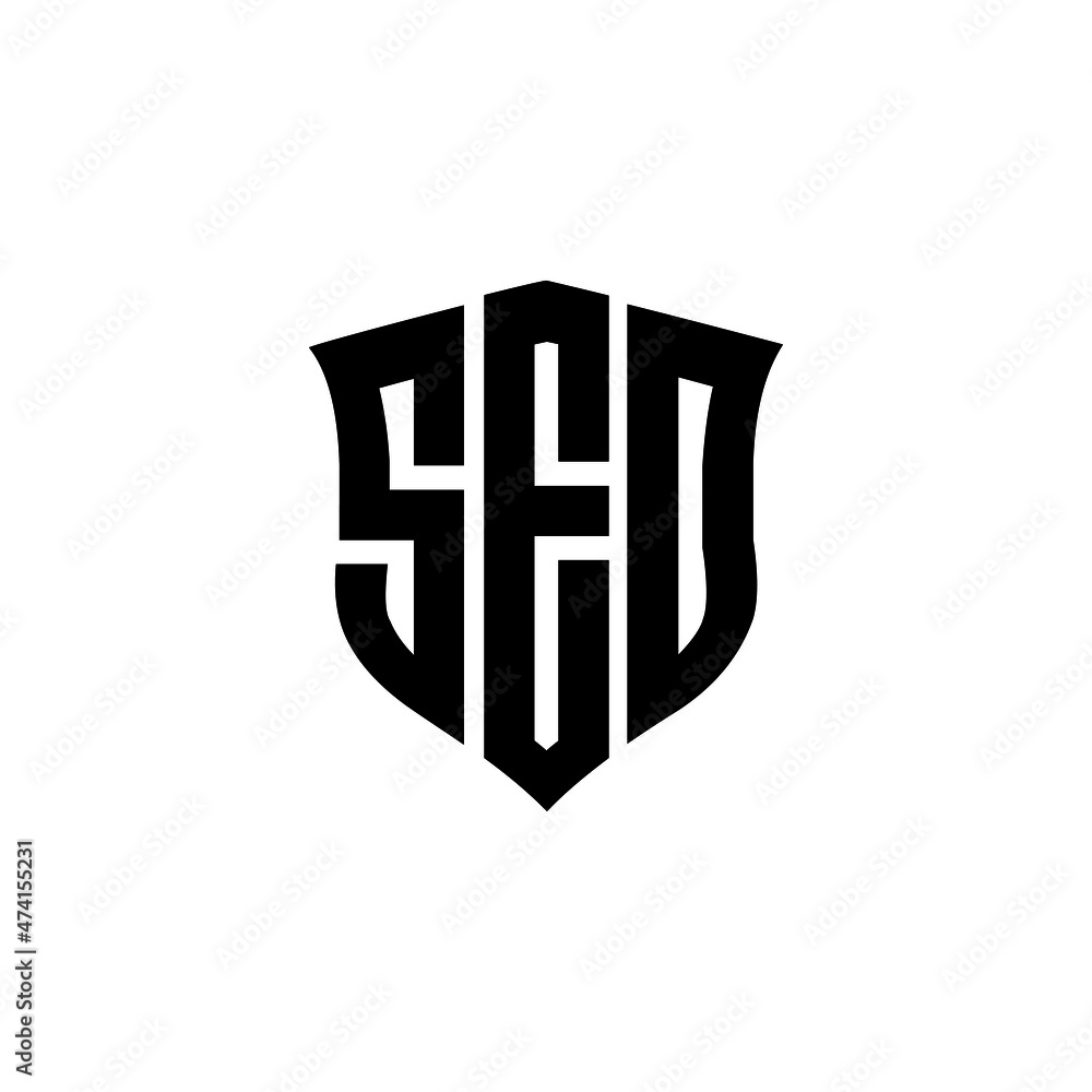 SED letter logo design with white background in illustrator, vector ...