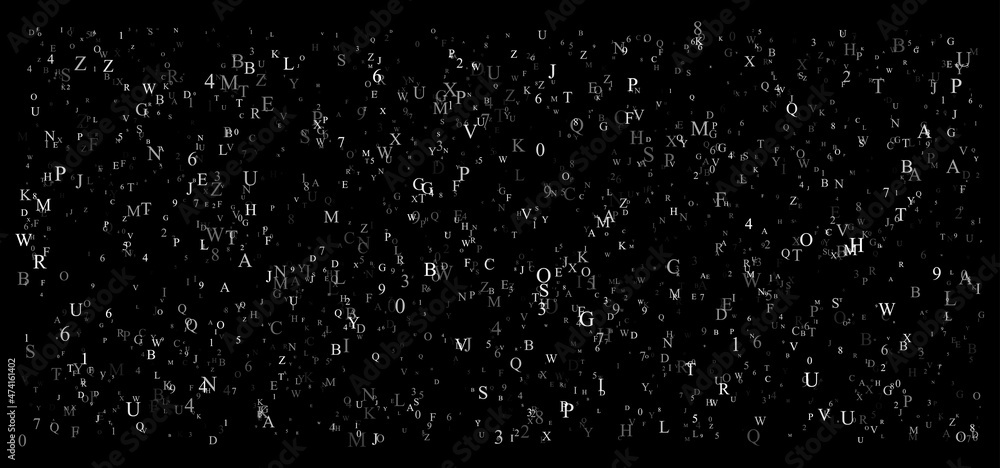 Grafika wektorowa Stock: abstract alphabet background with flying ... Grafika wektorowa Stock: abstract alphabet background with flying ...