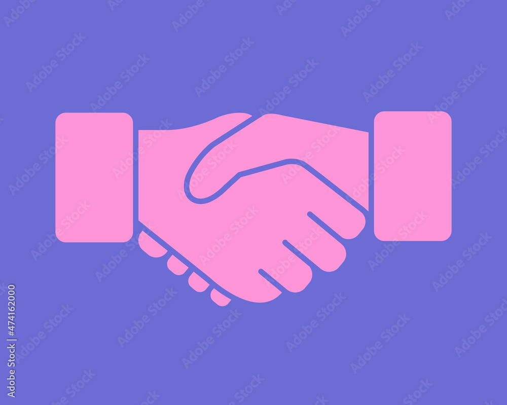 Shaking Hands Logo Purple