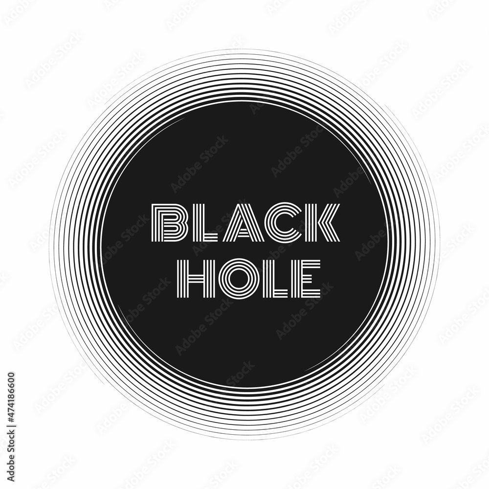 Black hole logo on transparent background. Vector Stock Vector | Adobe ...
