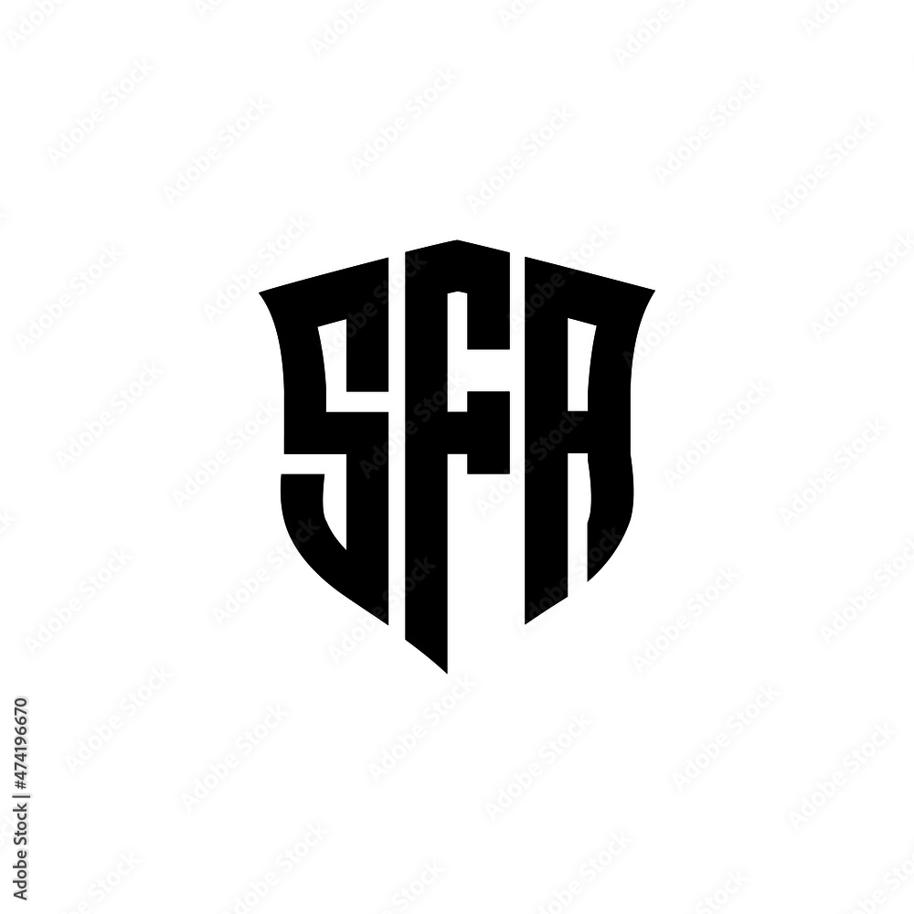 SFA letter logo design with white background in illustrator, vector ...
