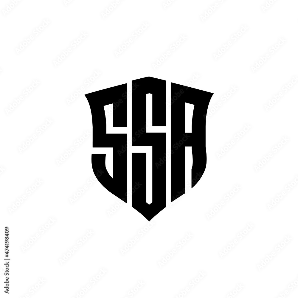 SSA letter logo design with white background in illustrator, vector ...