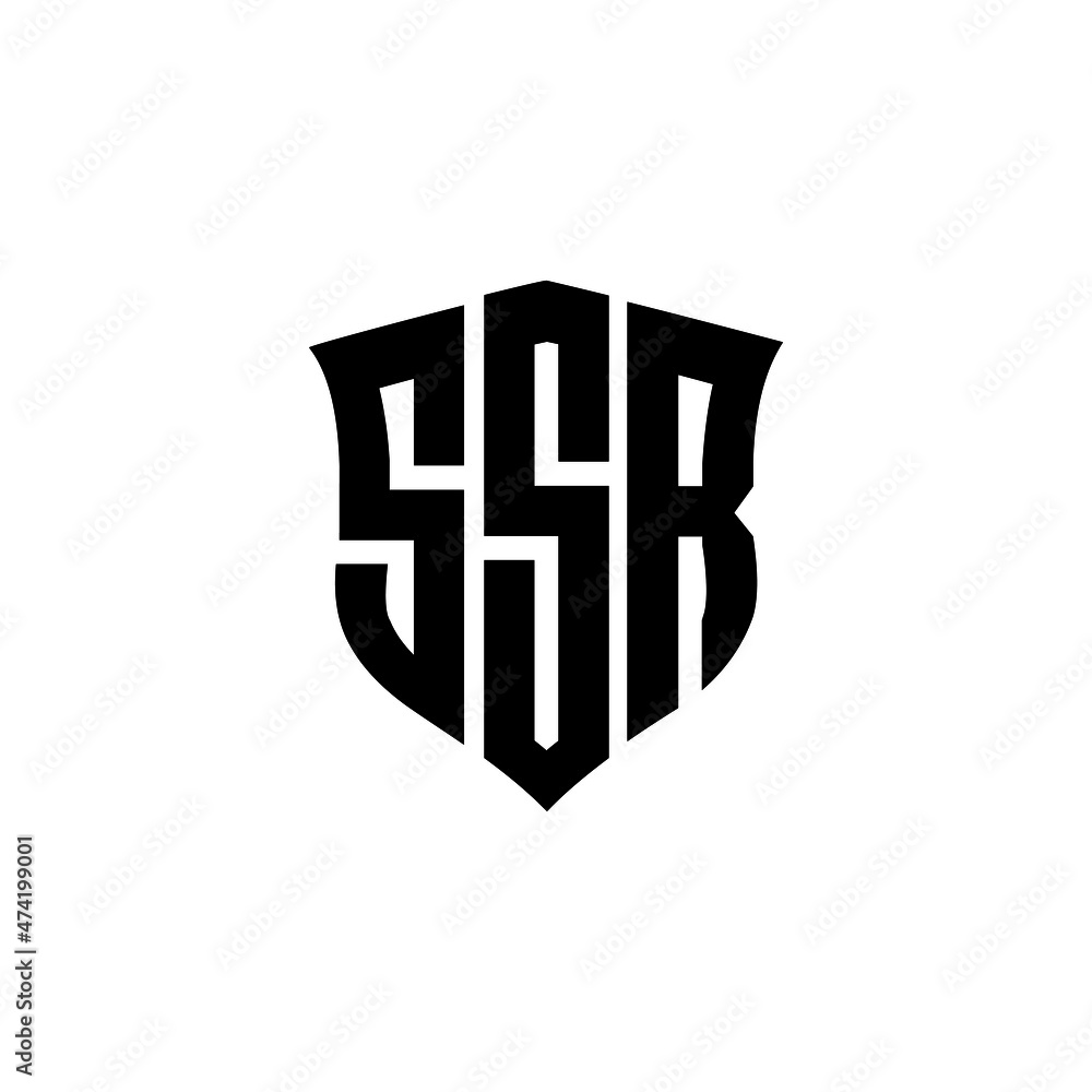 SSR letter logo design with white background in illustrator, vector ...