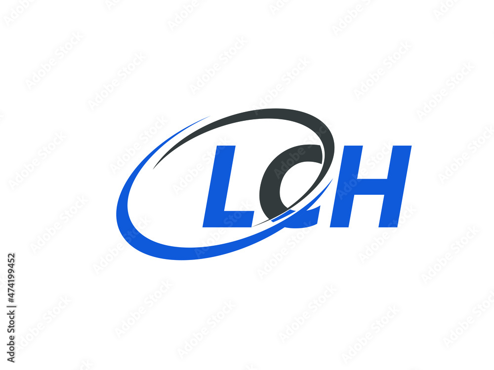 LCH letter creative modern elegant swoosh logo design Stock Vector ...