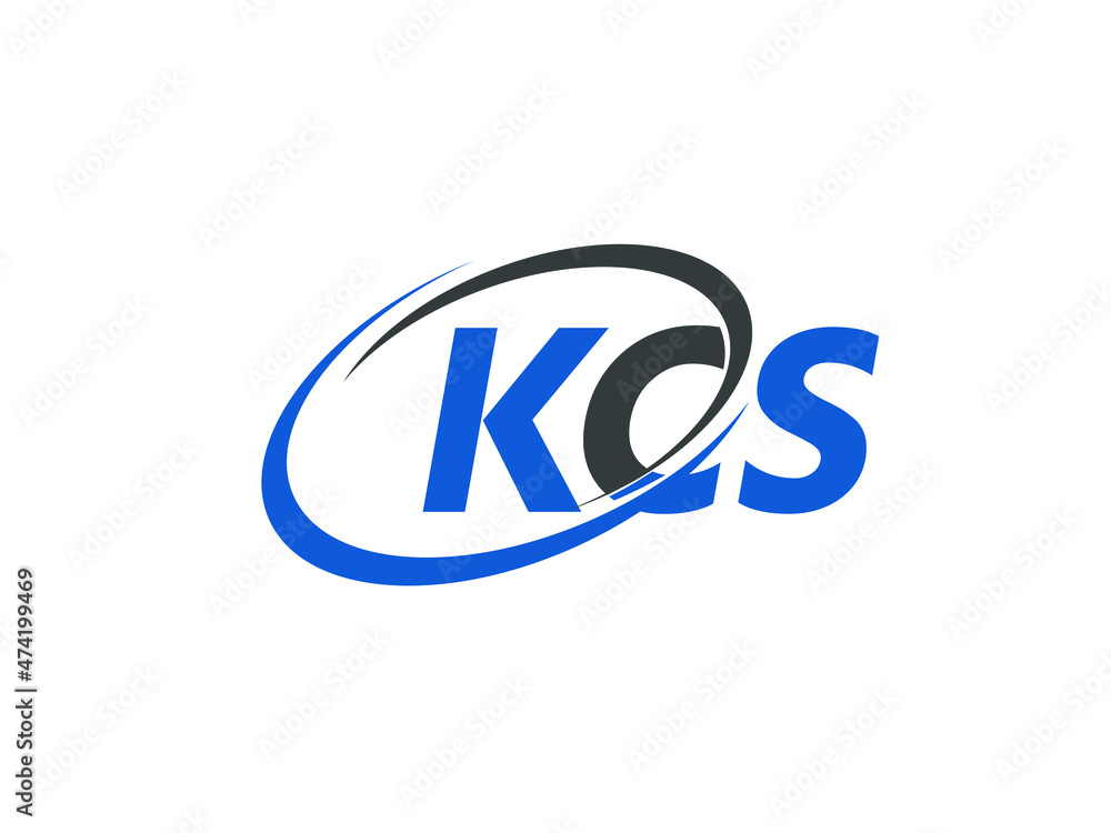 KCS letter creative modern elegant swoosh logo design Stock Vector ...