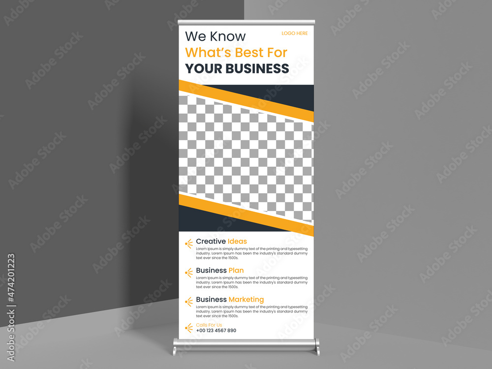 professional roll up banner design set Stock Vector | Adobe Stock