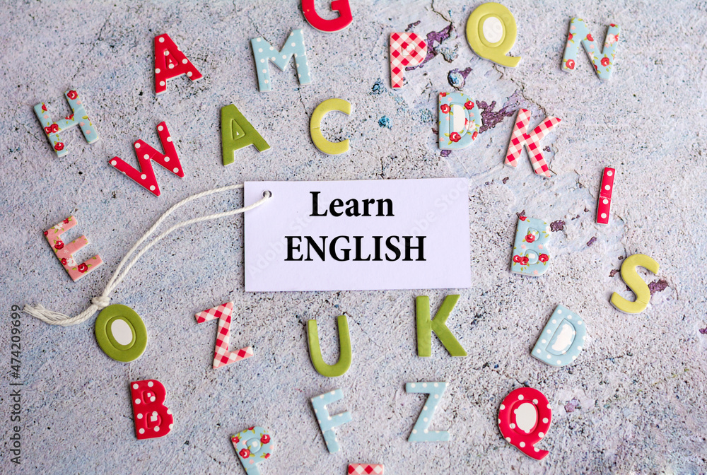 English for kids . Learning English Language Education Concept with ...