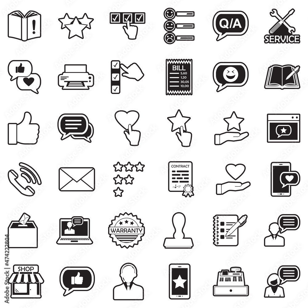 Complaint Icons. Line With Fill Design. Vector Illustration. Stock ...