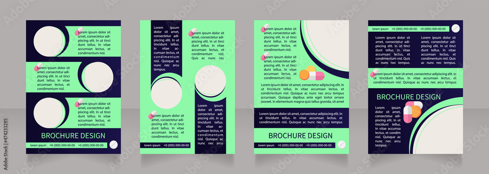 Physical examination importance blank brochure layout design. Vertical ...