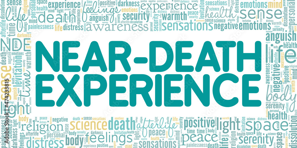 NDE - Near Death Experience conceptual vector illustration word cloud ...
