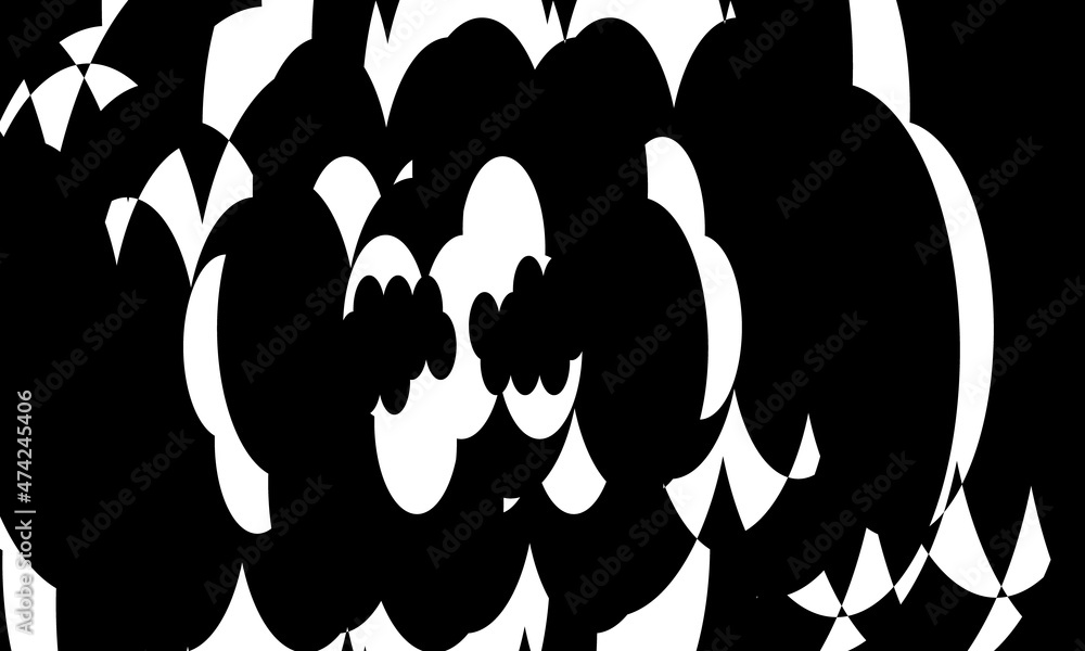 black Mysterious patterns in op art style original optical illusion ...