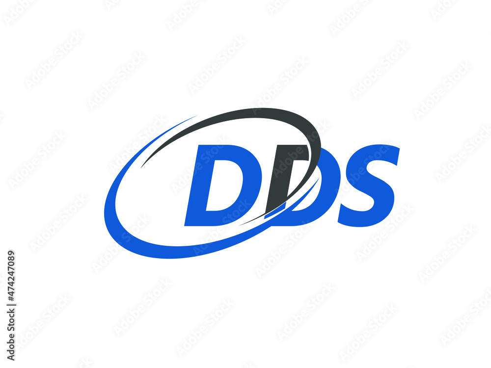 DDS letter creative modern elegant swoosh logo design Stock Vector ...