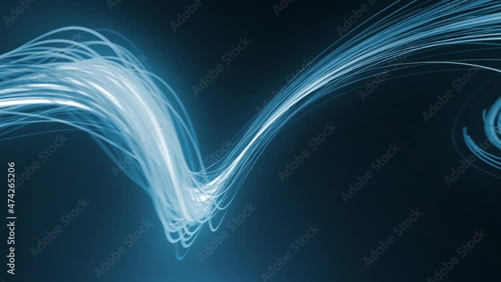 Abstract Swirling Light Strings Particles Background Loop/ 4k animation ...