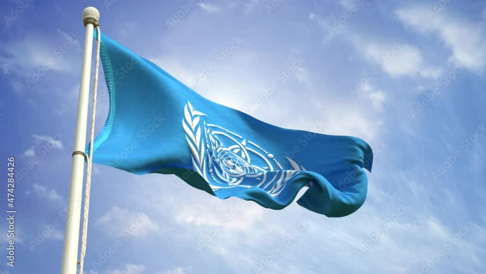 UNITED_NATIONS_WAVING_4K,3D_ANIMATION,white,tiltup_view,daytime,sunny ...